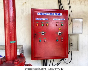 Red Hydrant Panel Several Indicator Lights Stock Photo 1869449749 ...