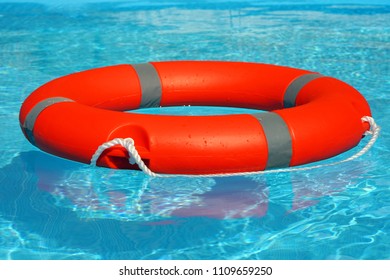 Red Lifebuoy Pool Ring Float On Stock Photo 1109659250 | Shutterstock