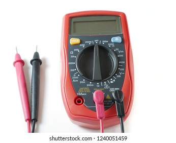 Red Multimeter Tools Electronics Measuring Voltage Stock Photo ...