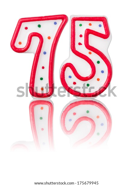 Red Number 75 Reflection Stock Photo 175679945 | Shutterstock