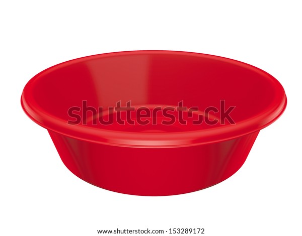 Red Plastic Basin Isolated Stock Photo 153289172 | Shutterstock