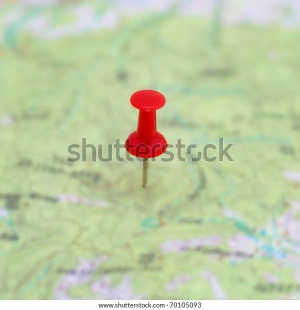Red Point On Map Concept Background Stock Photo (Edit Now) 70105093