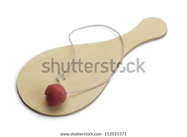 Red Rubber Ball On String Tied Stock Photo (Edit Now) 152025371