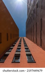 Red Skyscraper Clear Forms View Below Stock Photo 2197449679 | Shutterstock