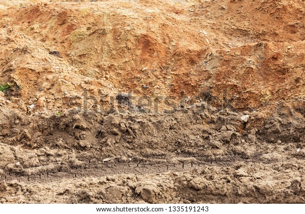 Red Soil Earth Texture Background Realistic Stock Photo 1335191243 ...