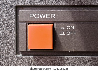 Red Square Power Button On Vintage Stock Photo 1940186938 | Shutterstock