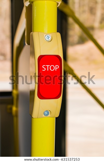 Red Stop Button Bus Stock Photo 631537253 | Shutterstock
