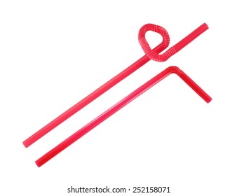 Red Straw On White Background Stock Photo 252158071 | Shutterstock