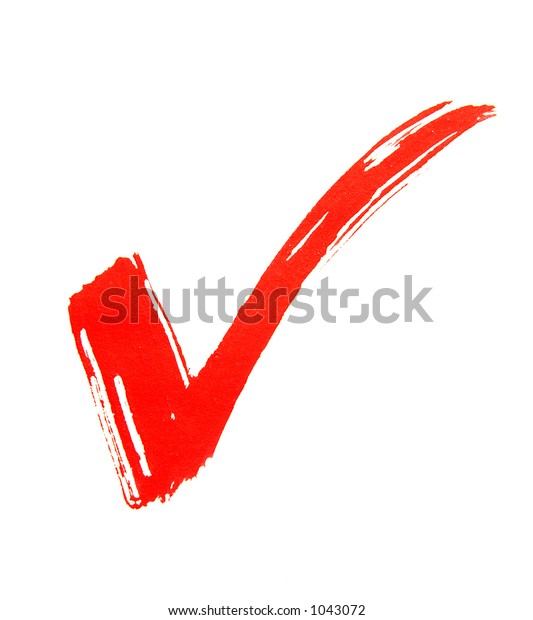Red Tick Stock Photo (Edit Now) 1043072