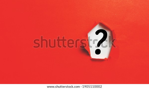 Red Torn Paper Question Mark On Stock Photo 1905110002 | Shutterstock