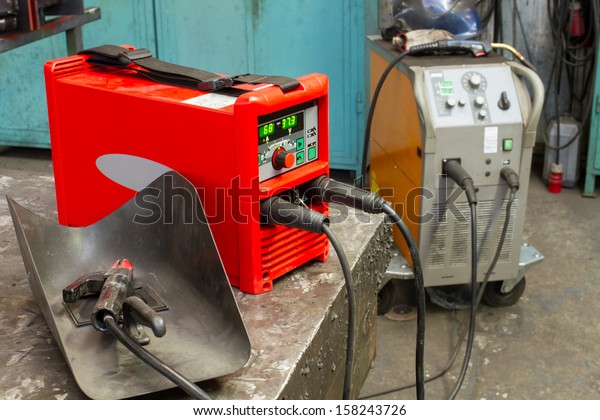 Red Welding Machine Stock Photo (Edit Now) 158243726