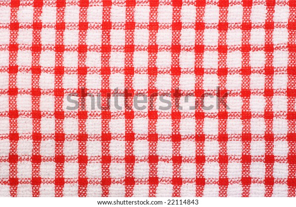 Red White Checked Pattern Cloth Background Stock Photo (Edit Now) 22114843