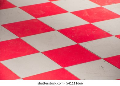 Red White Checkered Pattern On Floor Stock Photo 541111666 | Shutterstock