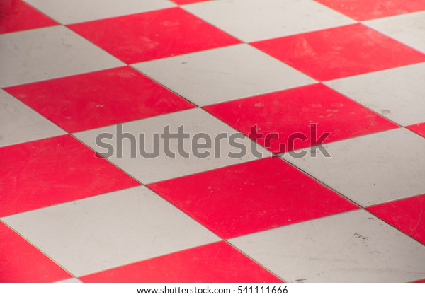 Red White Checkered Pattern On Floor Stock Photo 541111666 | Shutterstock