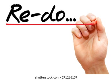Redo Do Something Again Differently Text Stock Photo 271266137 ...