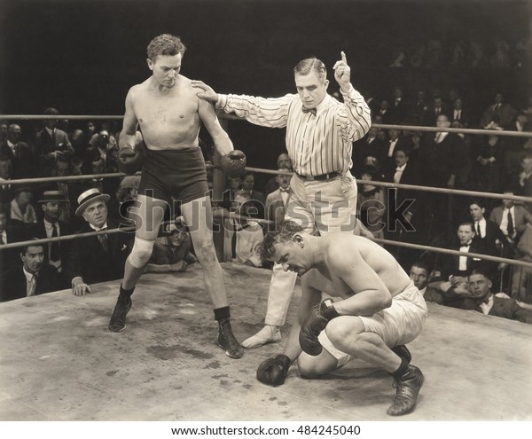 Referee Counting Over Boxer Ring Stock Photo (Edit Now) 484245040