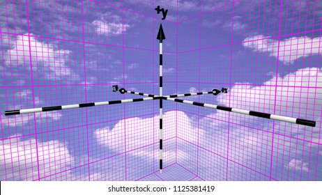 Reference System Threedimensional Space Cartesian Axes写真素材1125381419 ...