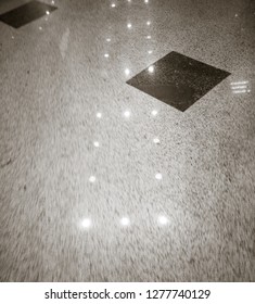 Reflection Light On Tiled Floor Background Stock Photo 1277740129 ...