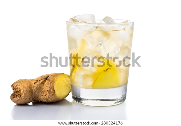 Refreshing Ice Cold Ginger Tea Transparent Stock Photo (Edit Now) 280524176