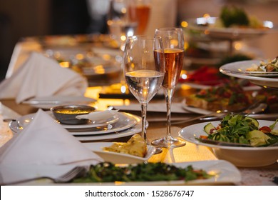 Relatively Long Table Low Angle Dishes Stock Photo 1528676747 ...