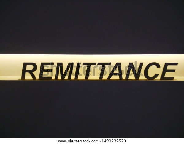 Remittance Word Highlighted Using Background Lights Stock Photo ...