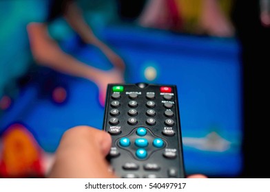 Use Your Finger Press Remote Control Stock Photo (Edit Now) 1726831435