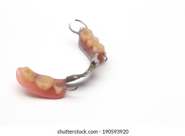 Removable Partial Denture On White Background Stock Photo (Edit Now ...