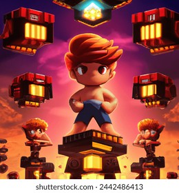 Render Action-packed Game Screenshots Platform Fighter Imagen generada ...