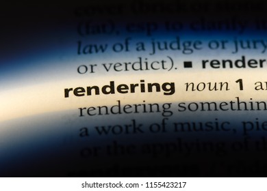Rendering Word Dictionary Rendering Concept Stock Photo 1155423217 ...