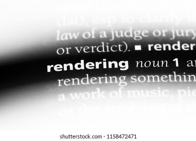 Rendering Word Dictionary Rendering Concept Stock Photo 1158472471 ...