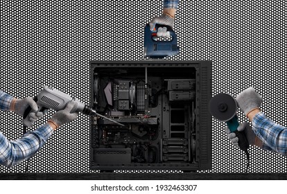 308 Open desktop computer tower Images, Stock Photos & Vectors ...