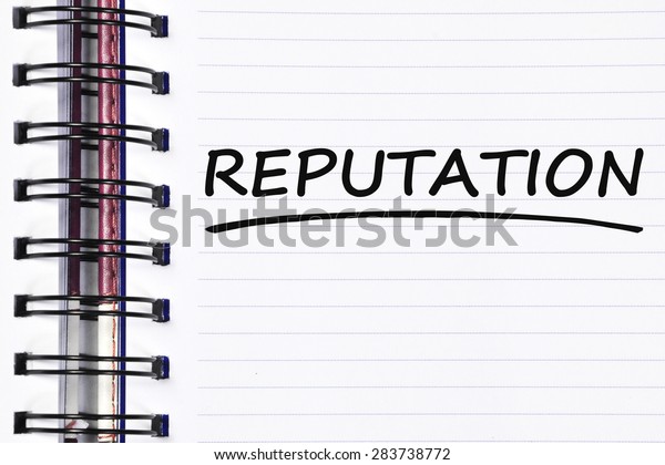 Reputation Words On Spring Note Book Stock Photo (Edit Now) 283738772