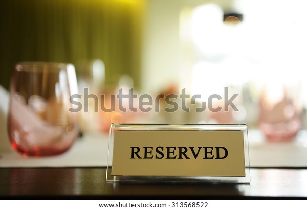 Reserved Table Restaurant Stock Photo (Edit Now) 313568522