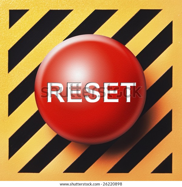Reset Button Red White Type On Stock Photo 26220898 | Shutterstock