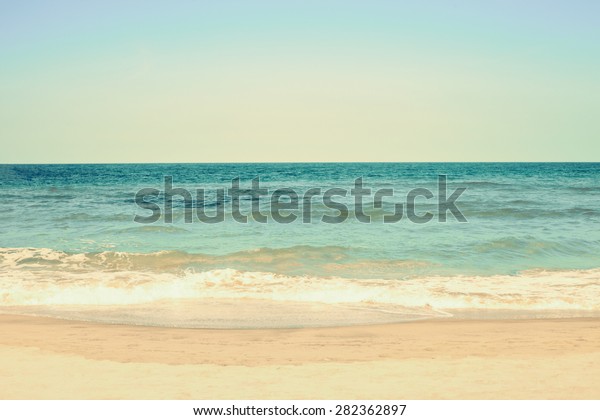 Retro Beach Stock Photo (Edit Now) 282362897