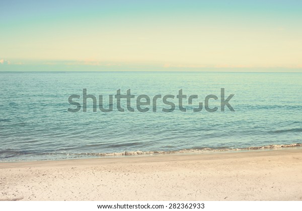 Retro Beach Stock Photo (Edit Now) 282362933
