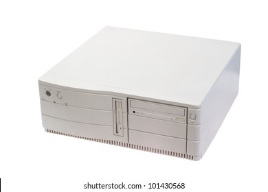 Retro Computer Case On White Background Stock Photo 101430568 ...
