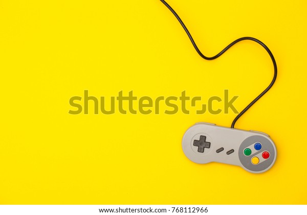Retro Computer Gaming Controller On Bright Stock Photo 768112966 ...