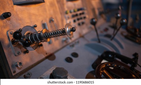 Retro Control Panel Closeup Levers Rusty Stock Photo 1190686015 ...