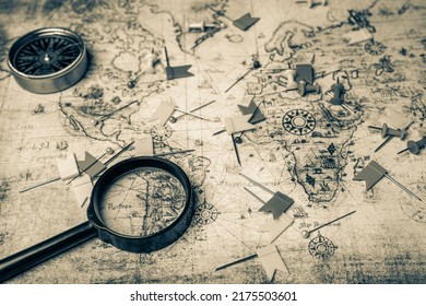 Retro Old Map Background Texture Stock Photo 2175503601 | Shutterstock