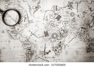 Retro Old Map Background Texture Stock Photo 2175503605 | Shutterstock