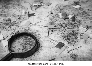 Retro Old Map Background Texture Stock Photo 2188544487 | Shutterstock
