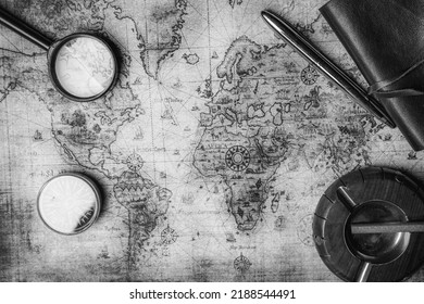 Retro Old Map Background Texture Stock Photo 2188544491 | Shutterstock