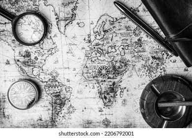 Retro Old Map Background Texture Stock Photo 2206792001 | Shutterstock