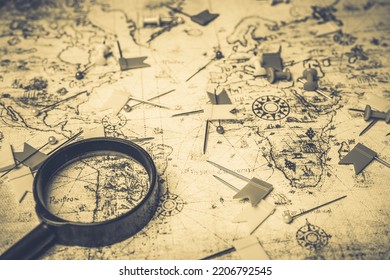 Retro Old Map Background Texture Stock Photo 2206792545 | Shutterstock