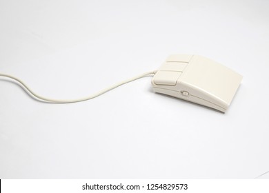 Retro White Threebutton Computer Mouse On Stock Photo (Edit Now) 1254829573