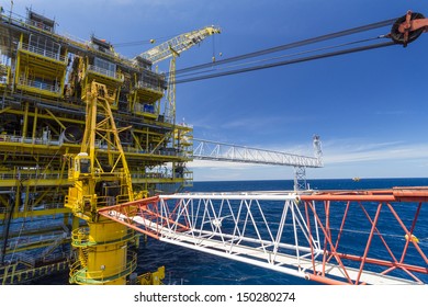 Offshore Platforms Crossing Walkway Bridge Stock Photo (Edit Now) 923912