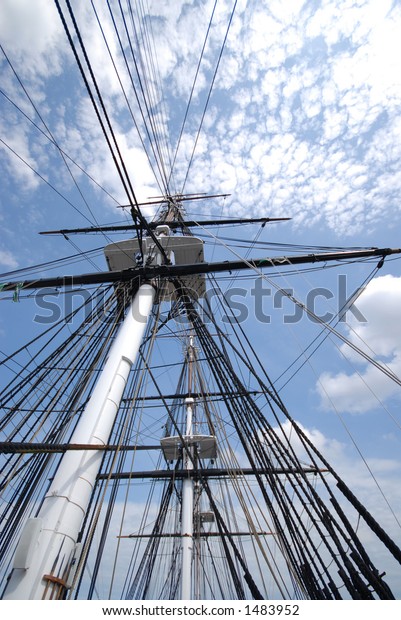 Rigging Uss Constitution Sky Stock Photo 1483952 | Shutterstock