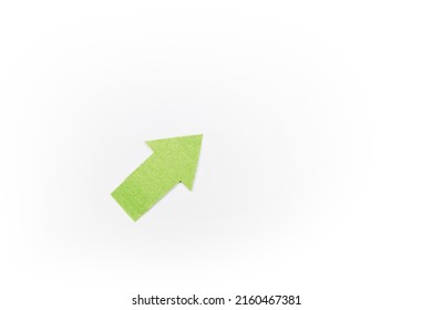 Rightup Arrow Cutted Solid Sheet Green Stock Photo 2160467381 ...