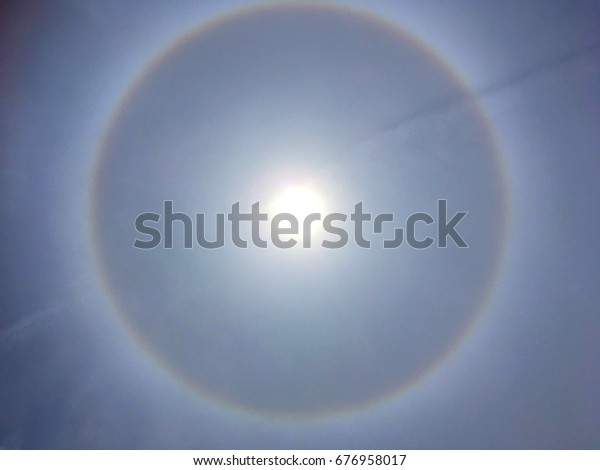Ring Around Sun Some Shape Clouds Stock Photo 676958017 | Shutterstock